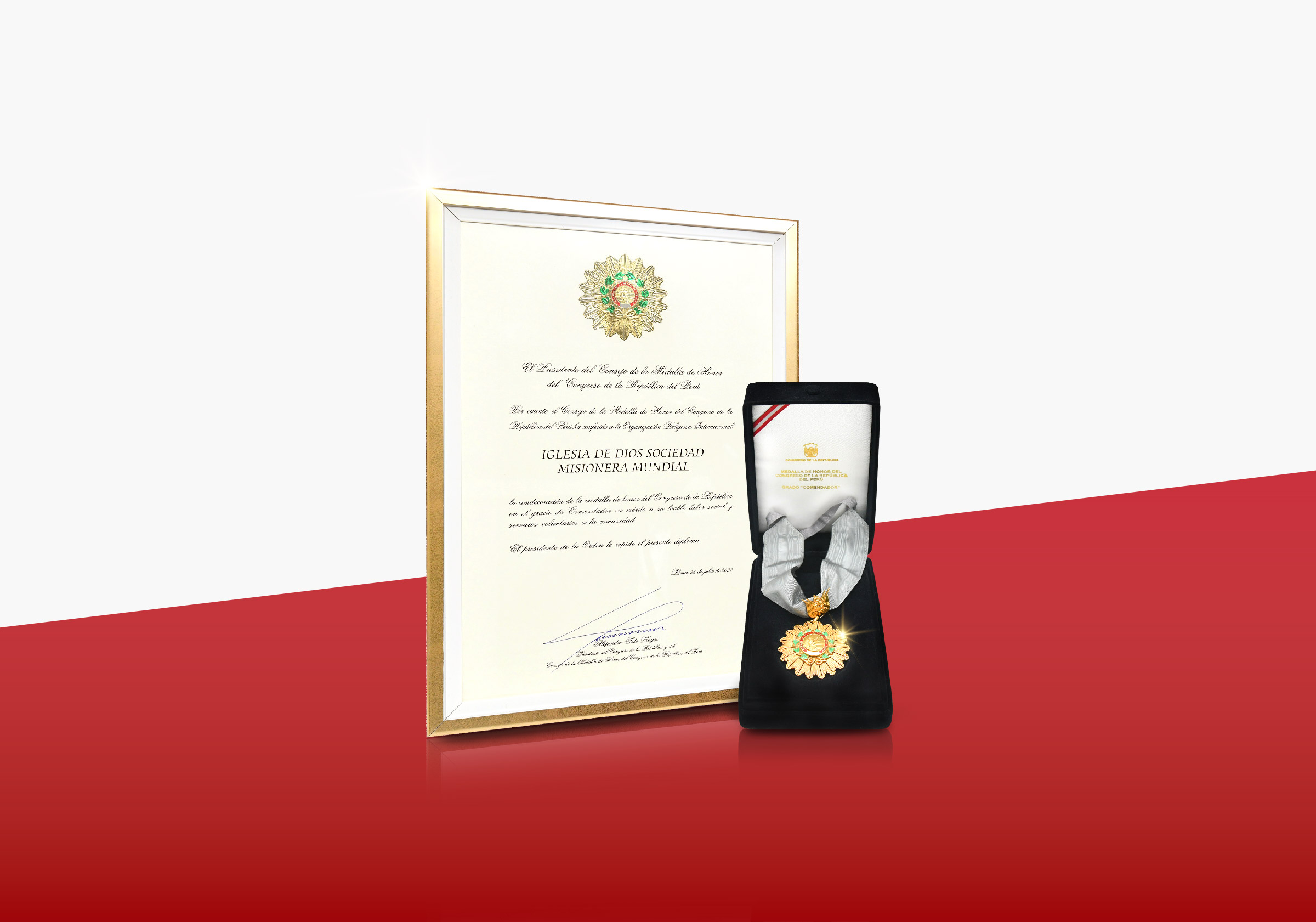 The Church of God Honored With the Medal of Honor of the Congress of ...