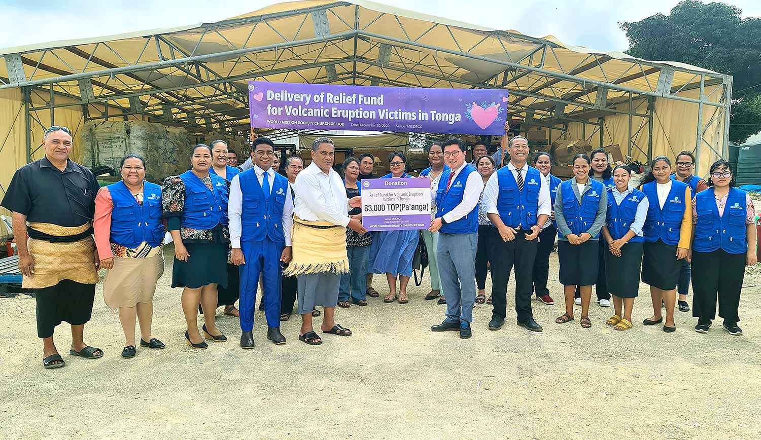 Donating the Disaster Relief Aid for Recovering From Tonga Volcano ...